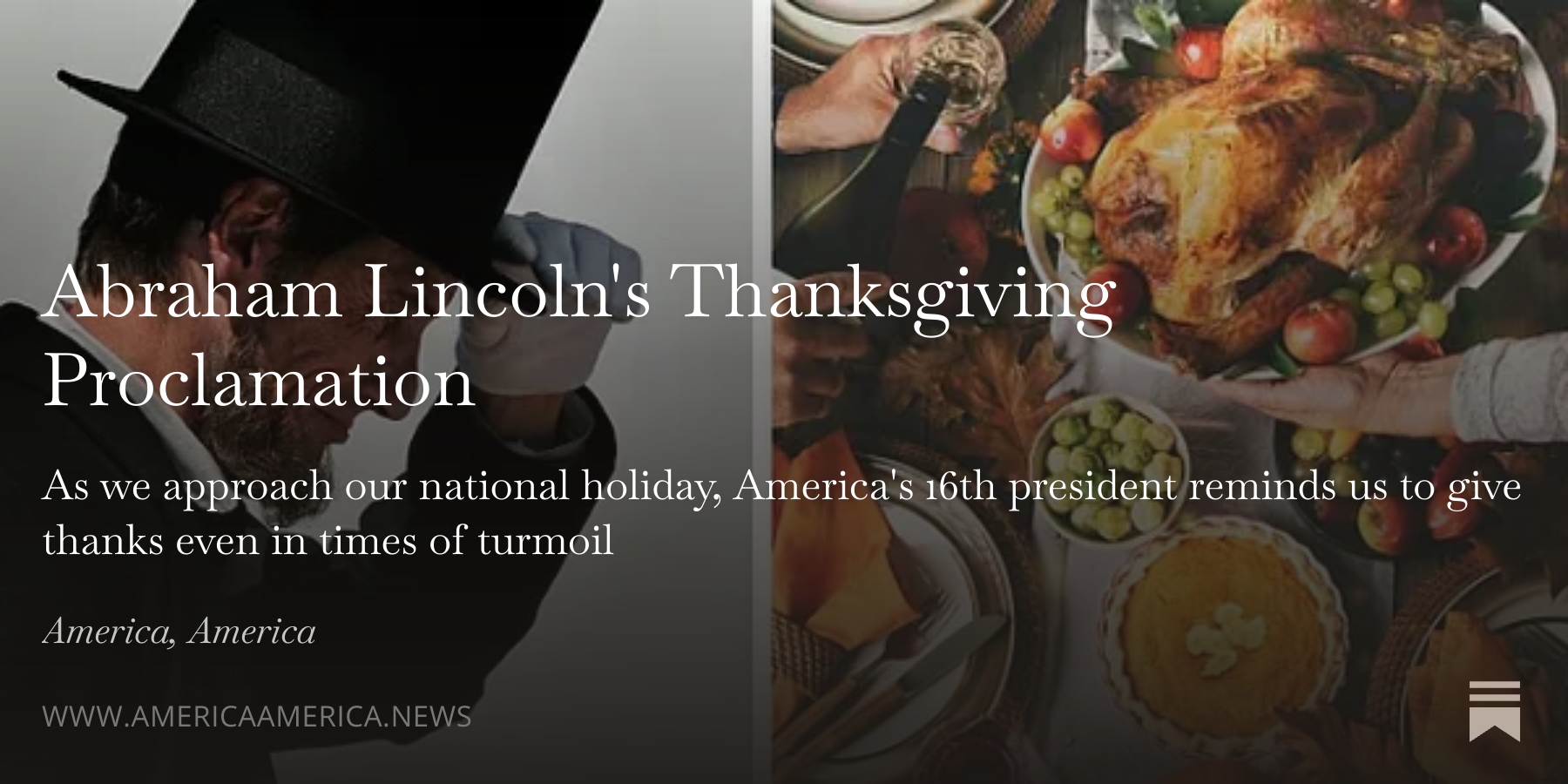 Abraham Lincoln's Thanksgiving Proclamation